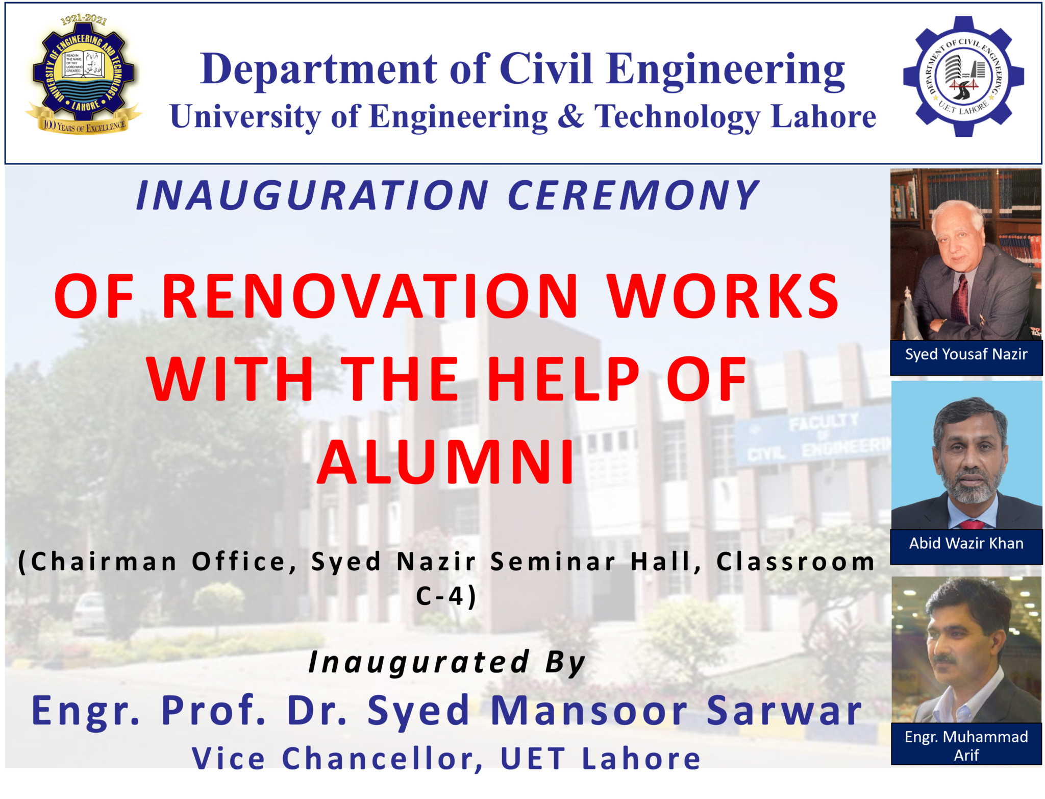 Inauguration Ceremony of Renovation Works Carried Out at Civil ...