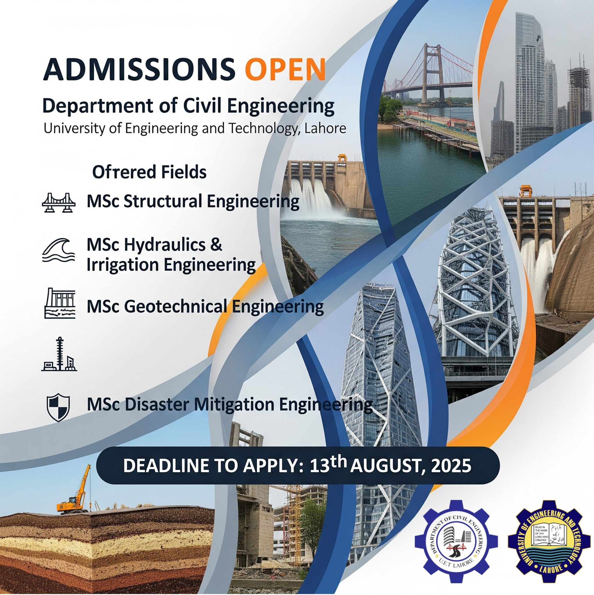 Admissions Open: Department of Civil Engineering, UET Lahore Opens Fall ...